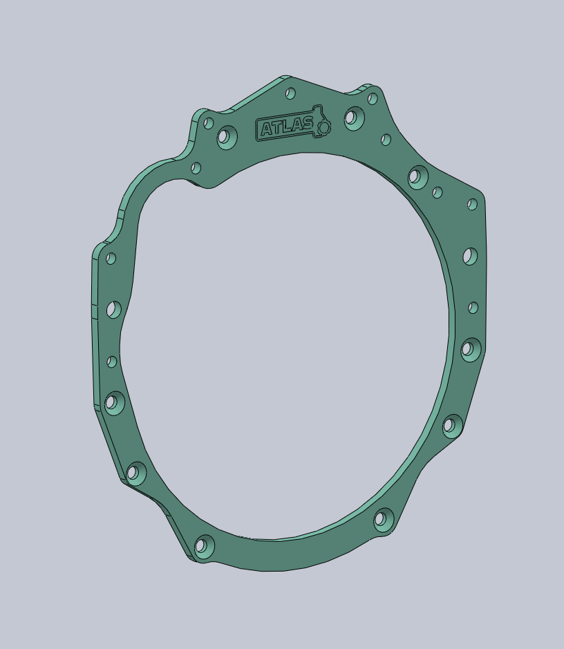 Atlas 4, 5 & 6 Cyl (2800-4200) to SBC, LS and BOP Bellhousing Adapter ...